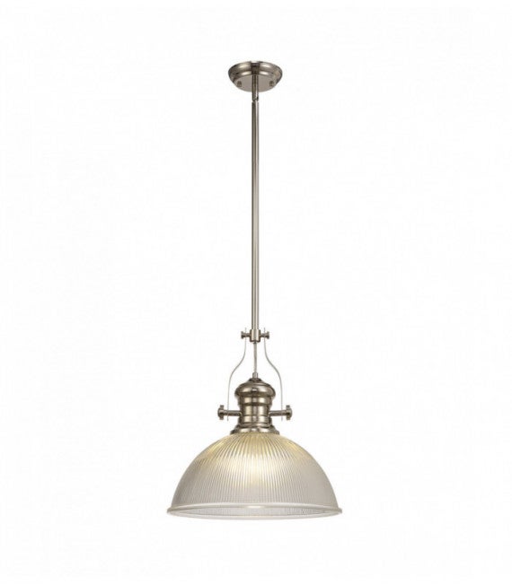Suspension télescopique Arianna 1 Ampoule Nickel poli profondeur 15,5 ...
