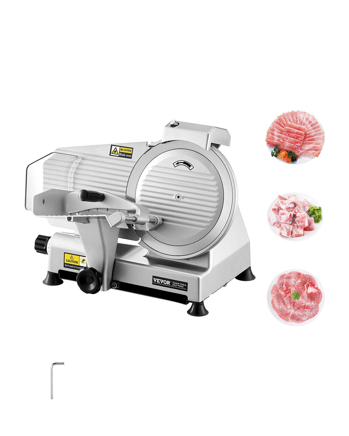 Trancheuse à viande commerciale,VEVOR 180W,trancheuse électrique avec ...