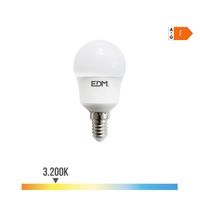 Bombilla LED Spherical E14 - 8,5W - 880lm - 3000K - Luz caliente ...