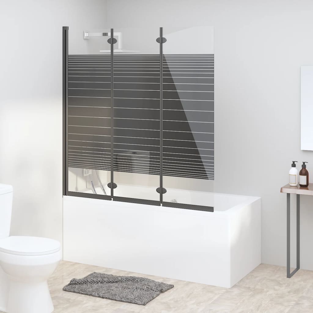 Cabine de douche pliable 3 panneaux 130x130 cm ESG Noir | Leroy Merlin