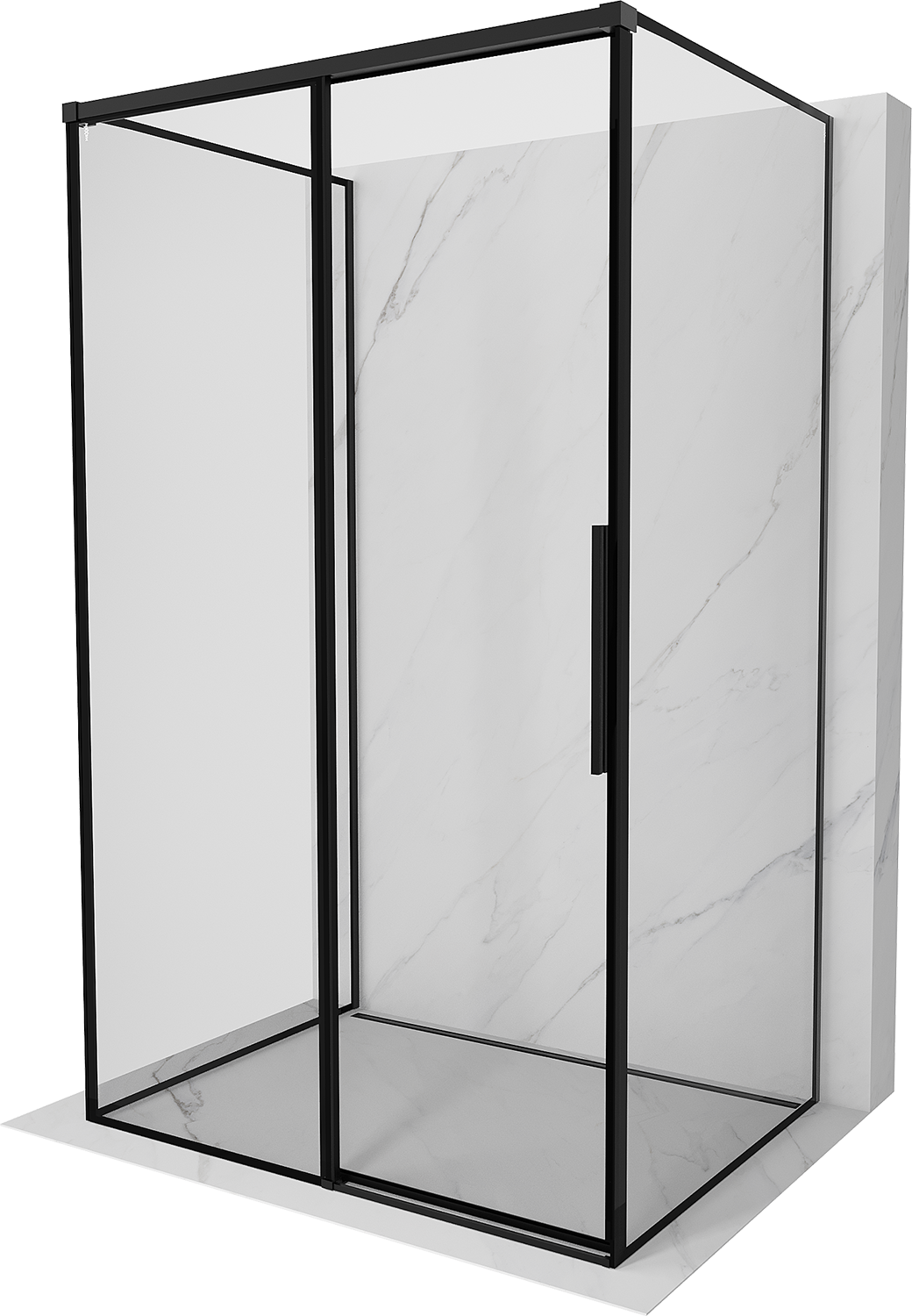 Mexen Rox-3S cabine de douche à 3 parois coulissante gauche 145 x 80 cm ...