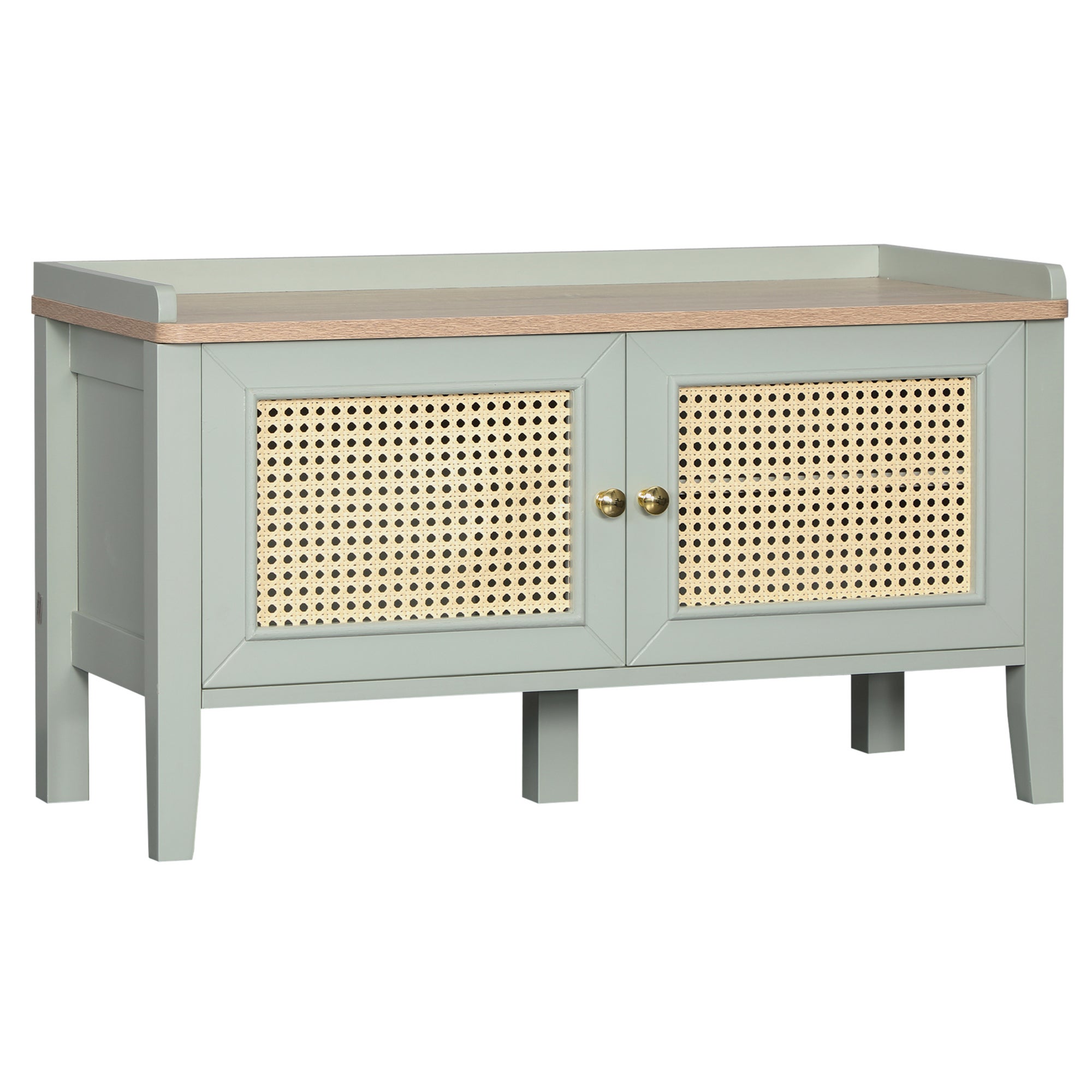 Banc à chaussures meuble de rangement avec étagère sur pieds 2 ...