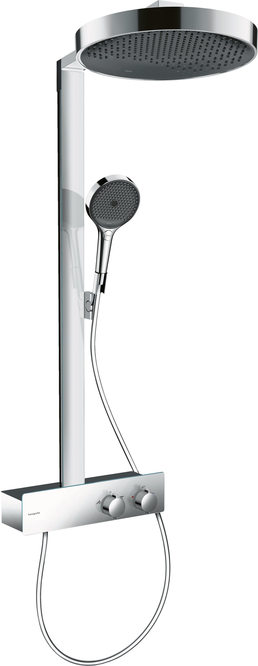 Hansgrohe Rainfinity 26853000 Showerpipe 360 1jet with ShowerTablet 350 ...