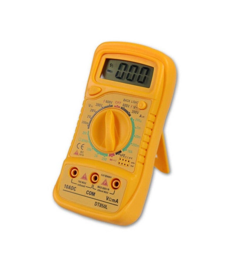 Trade Shop - Tester Multimetro Digitale Con Puntali E Cavi Misuratore ...
