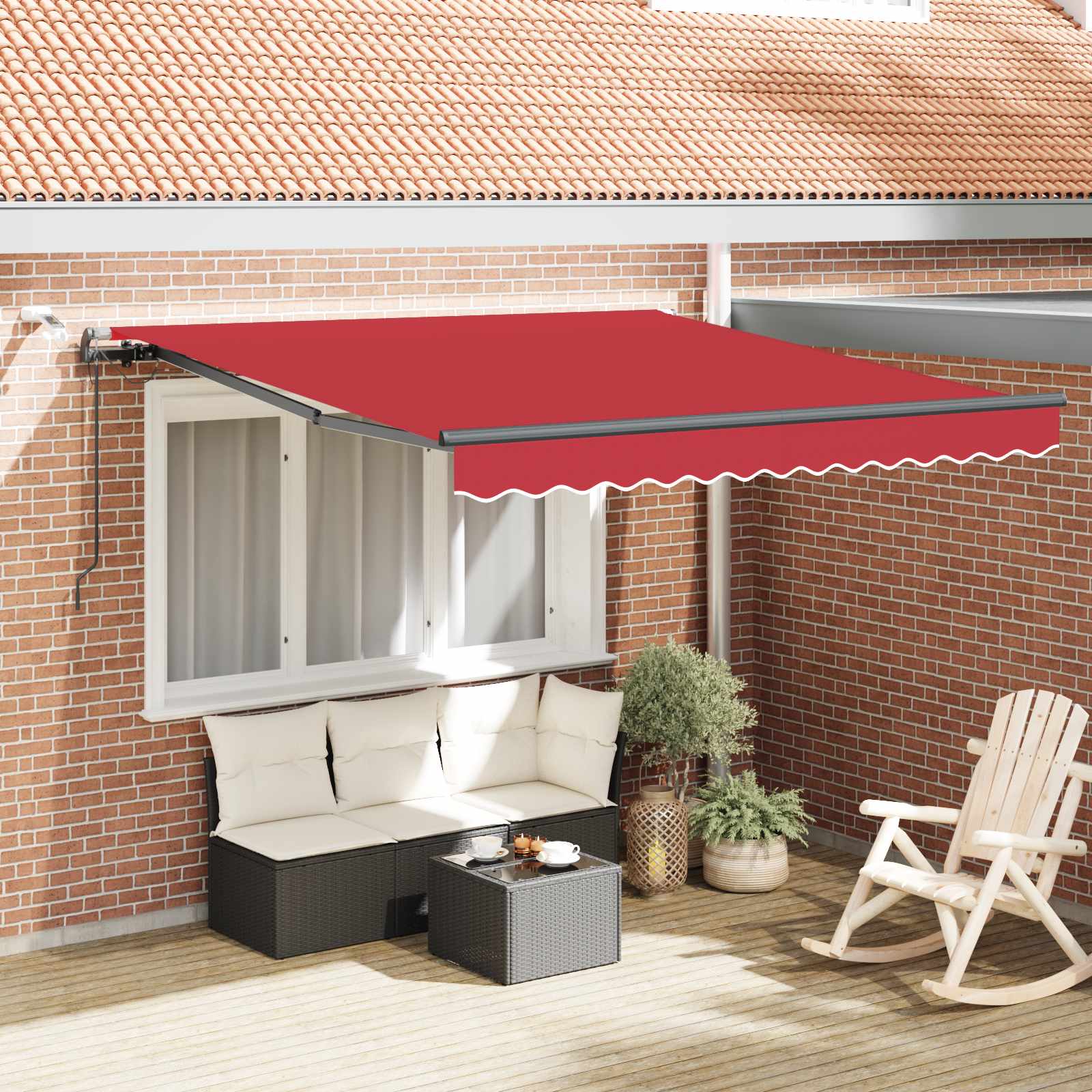 Tela para toldo de color rojo, 300 x 250 cm, poliéster | Leroy Merlin