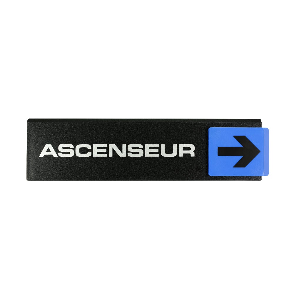 Plaque de porte Ascenseur flèche à droite - Europe design 175x45mm ...