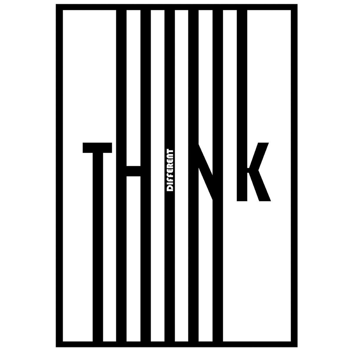 Décoration en Métal Think Different, Métal, Noir, Epikasa | Leroy Merlin