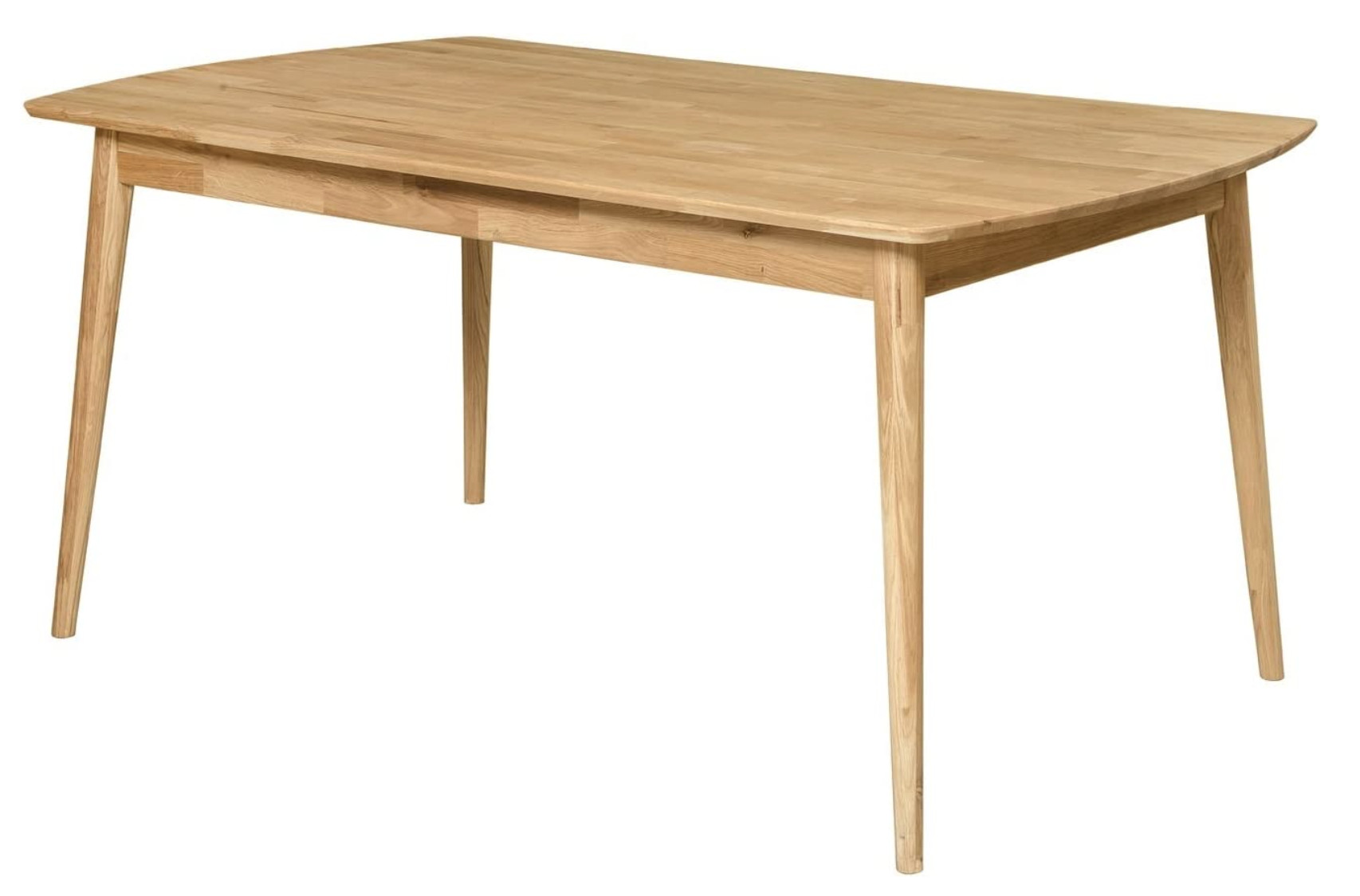 Table à manger rectangulaire 140cm en bois de chêne massif Kundy ...