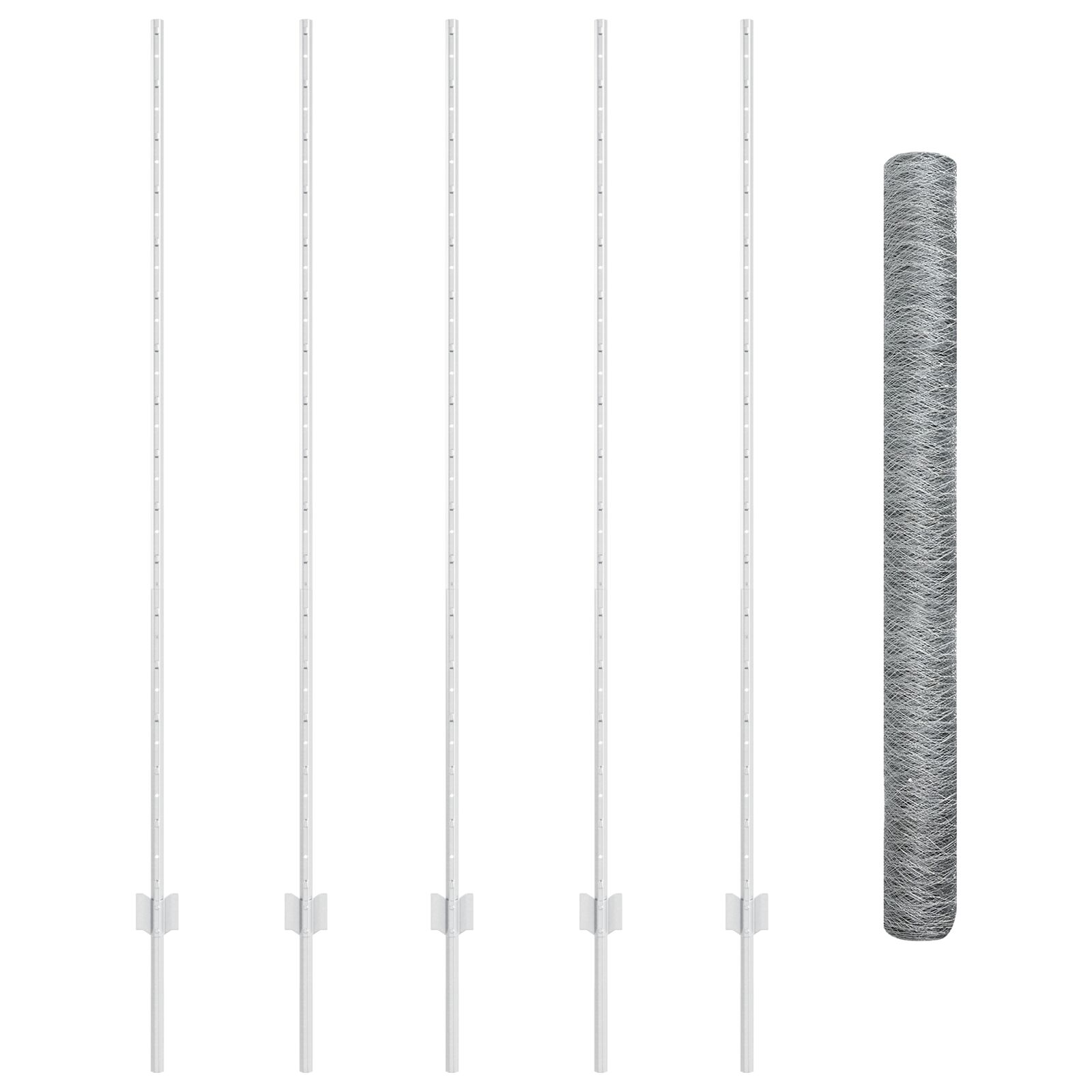 Postes para Cerca 10 uds U-Channel 160 cm Acero Galvanizado | Leroy Merlin
