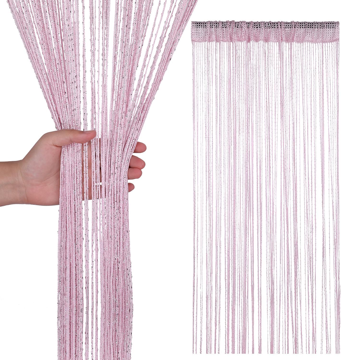 Rideau de porte à pompons, rideau de fils pailletés, adapté aux portes ...