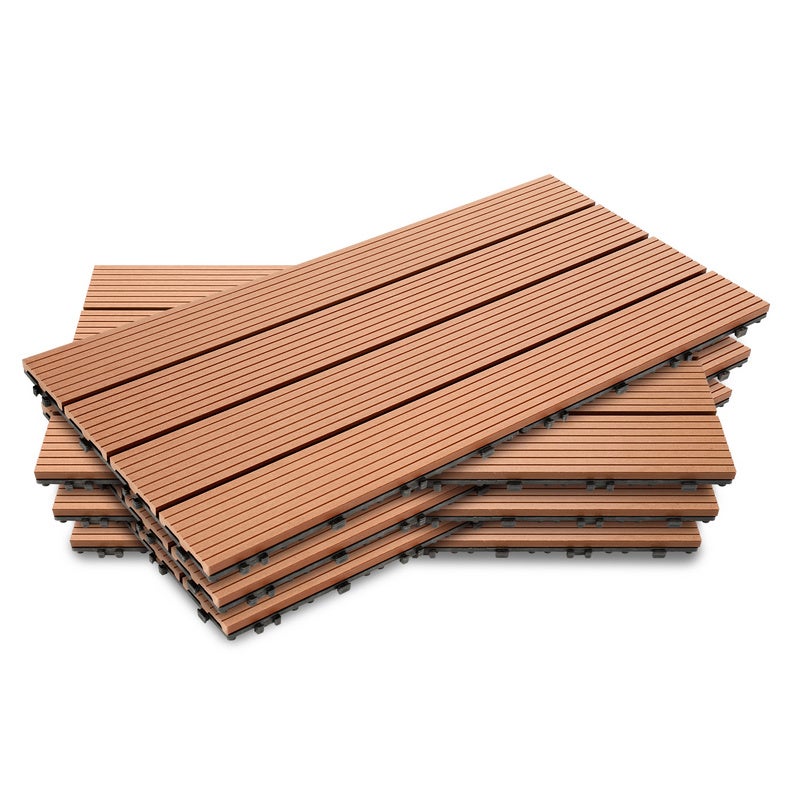 Dalle de terrasse Dalles clipsables en bois Revêtement Carrelage 60 x ...