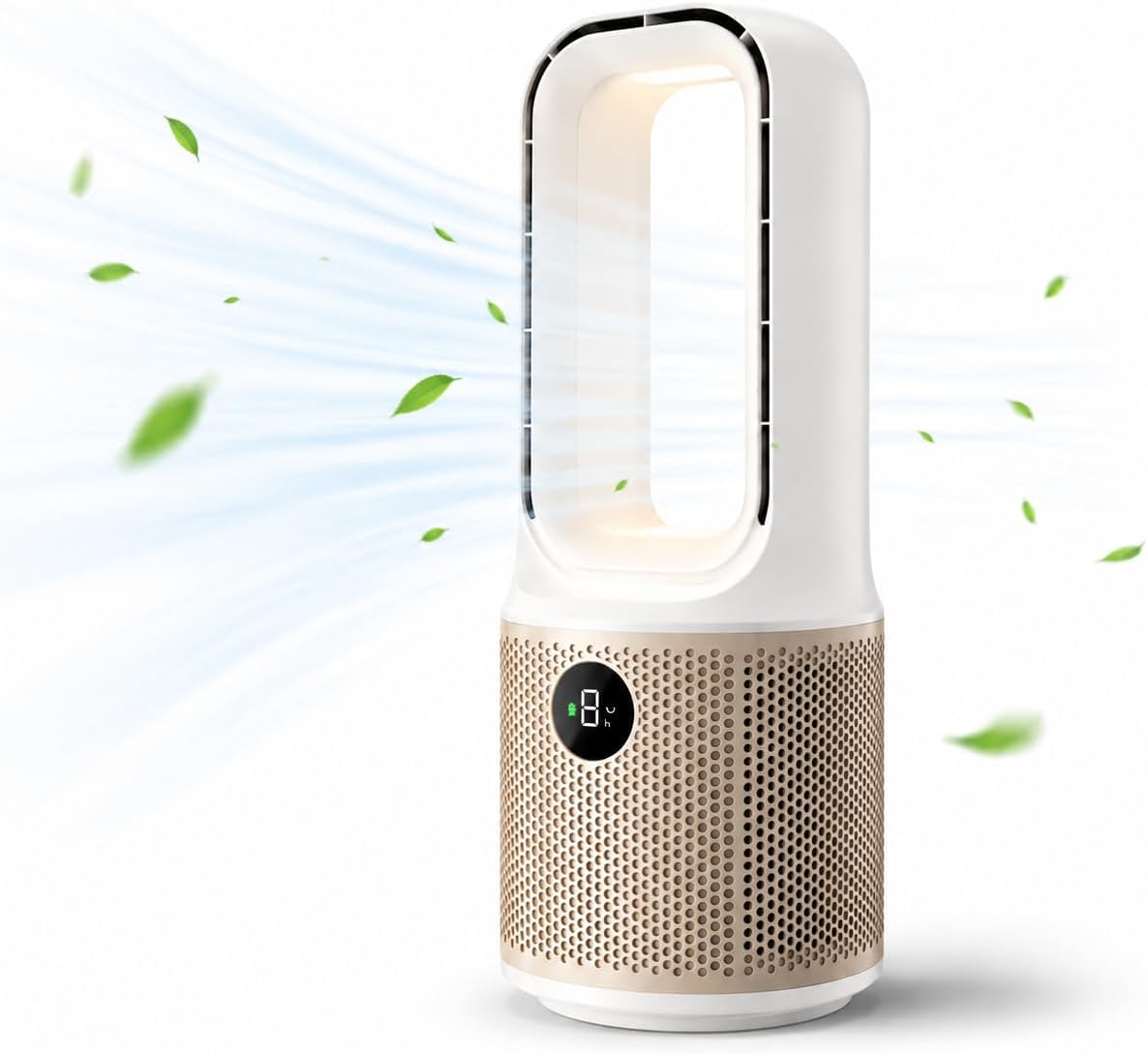 Ventilador de escritorio sin aspas, ventilador de aire acondicionado, 9 ...
