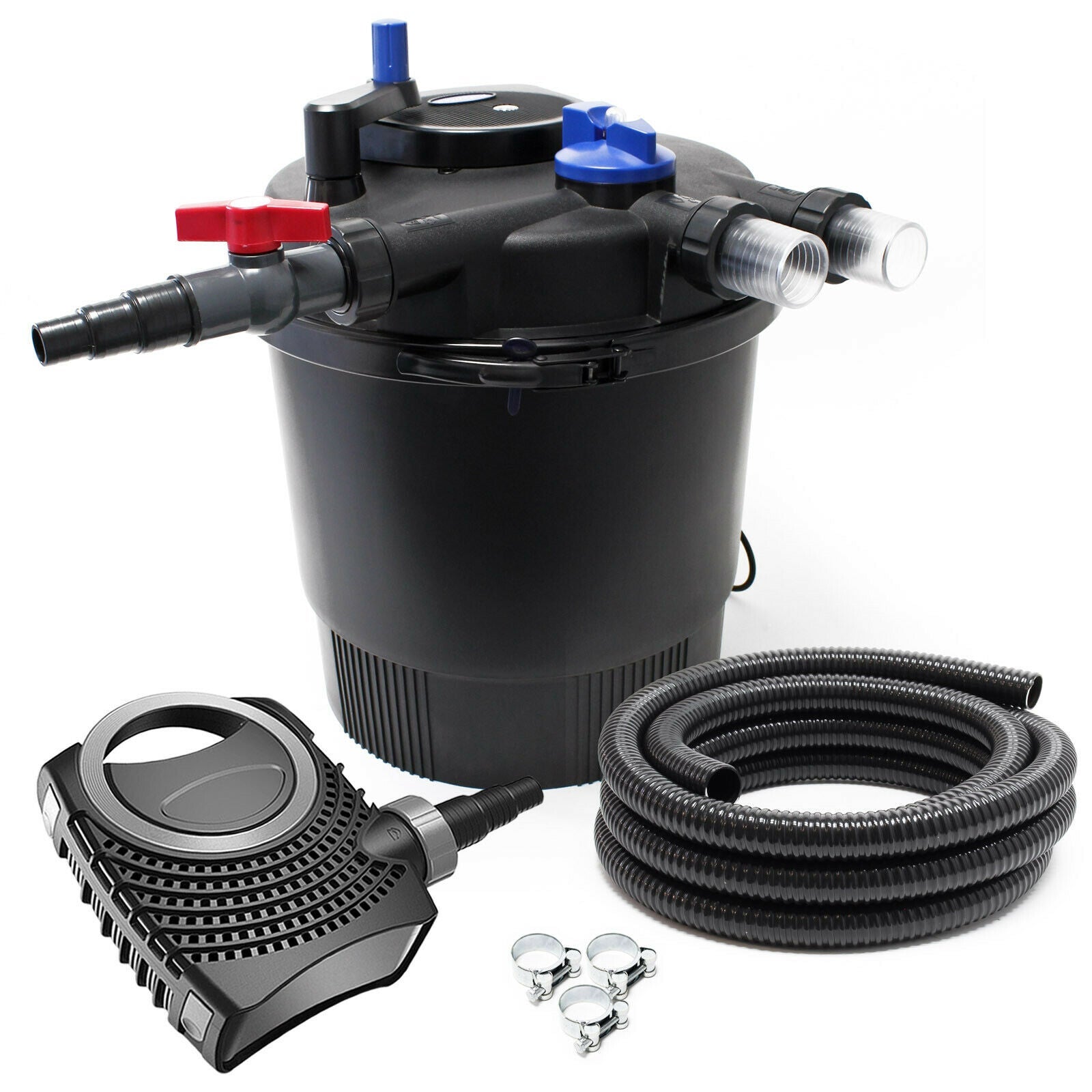Kit set bassin 40000 litres 36 watts UVC pompe 8000 l/ tuyau 10 m kit ...