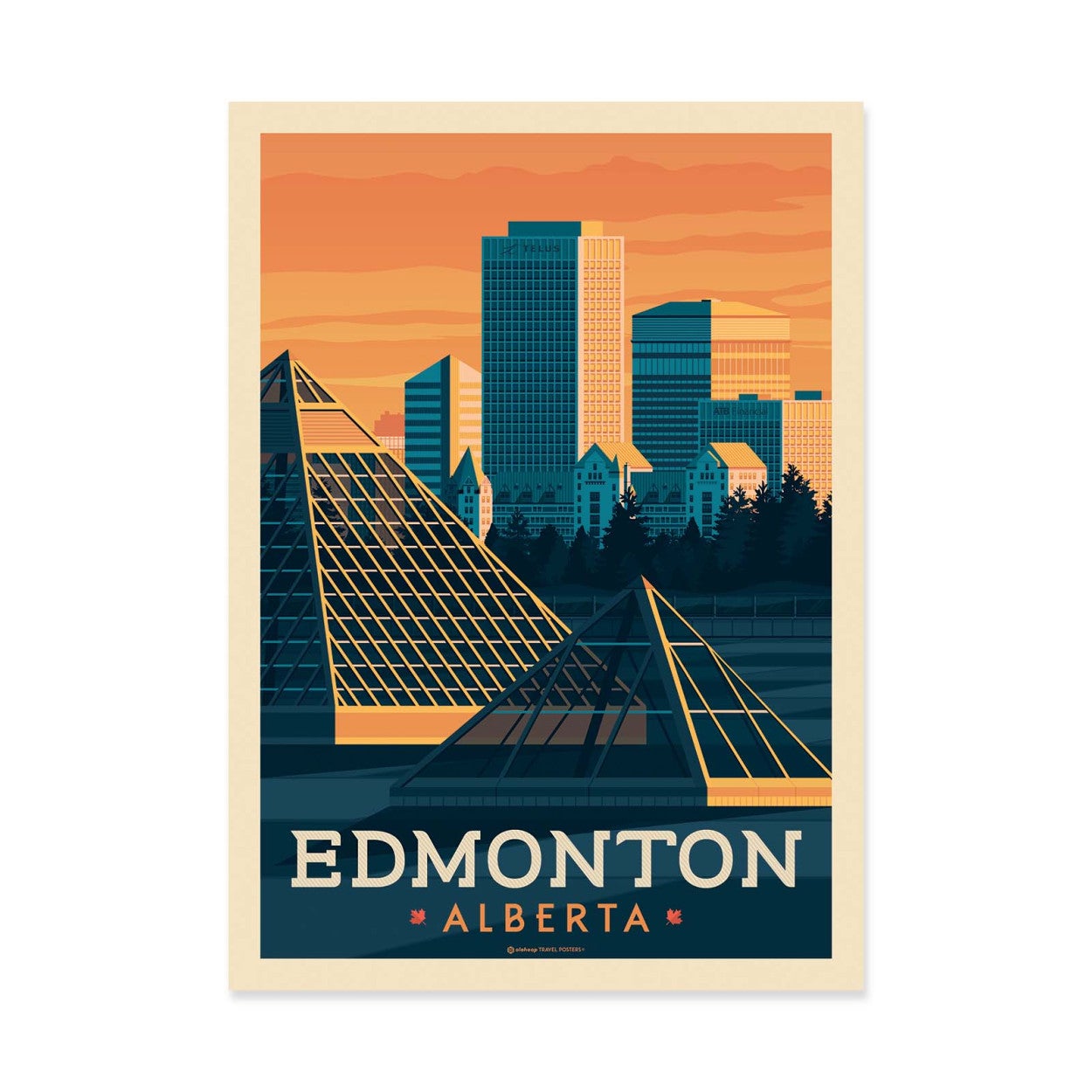Affiche 50x70 cm - Edmonton - Olahoop Travel Posters | Leroy Merlin