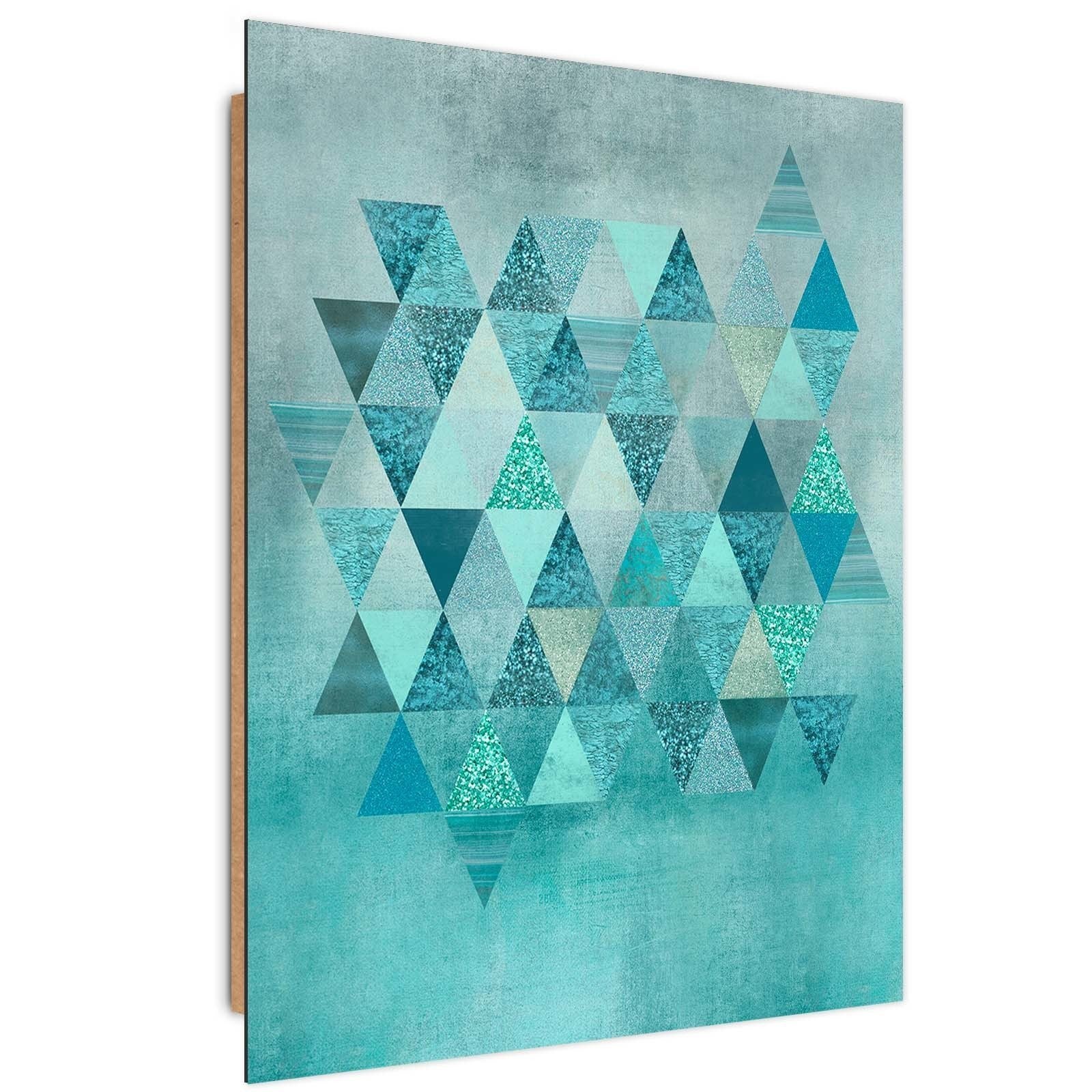 Tableau bois motif de triangles - 50 x 70 cm | Leroy Merlin
