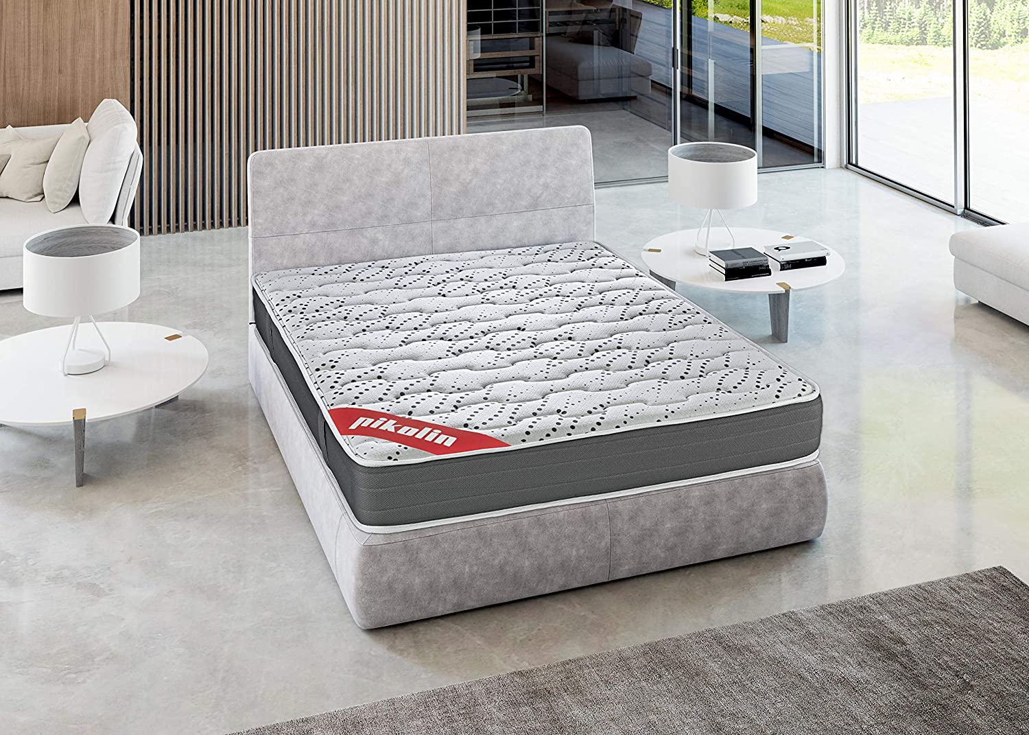 Colchón 150x200 viscoelástico HR 25cm PIKOLIN Reversible de firmeza ...