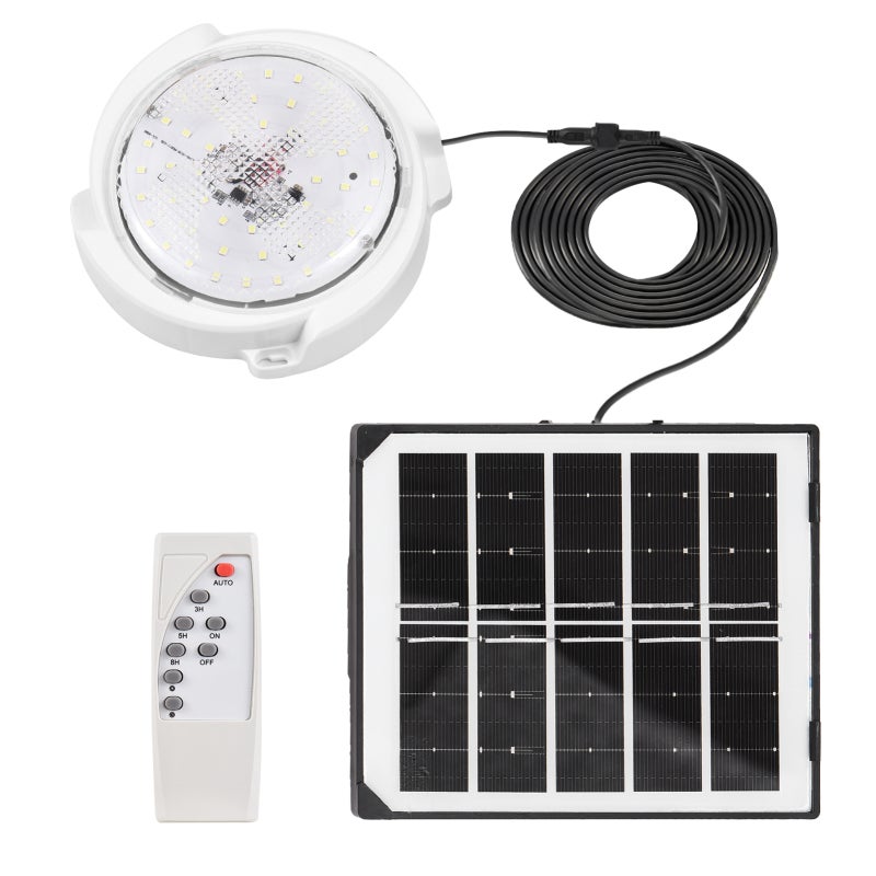 60W Solar Lights Indoor&Outdoor Home Solar Shed Lamp 50 LED with ...