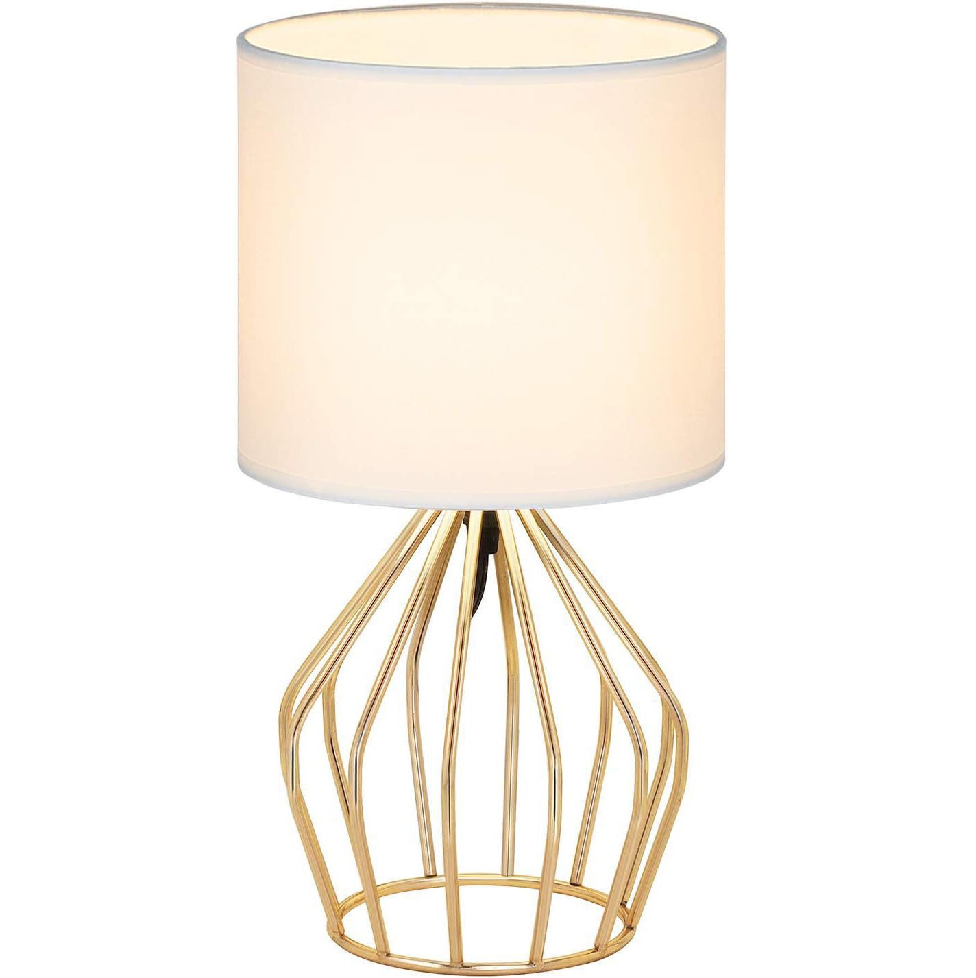 Lampe de table de style industriel rétro, corps de lampe doré + abat ...