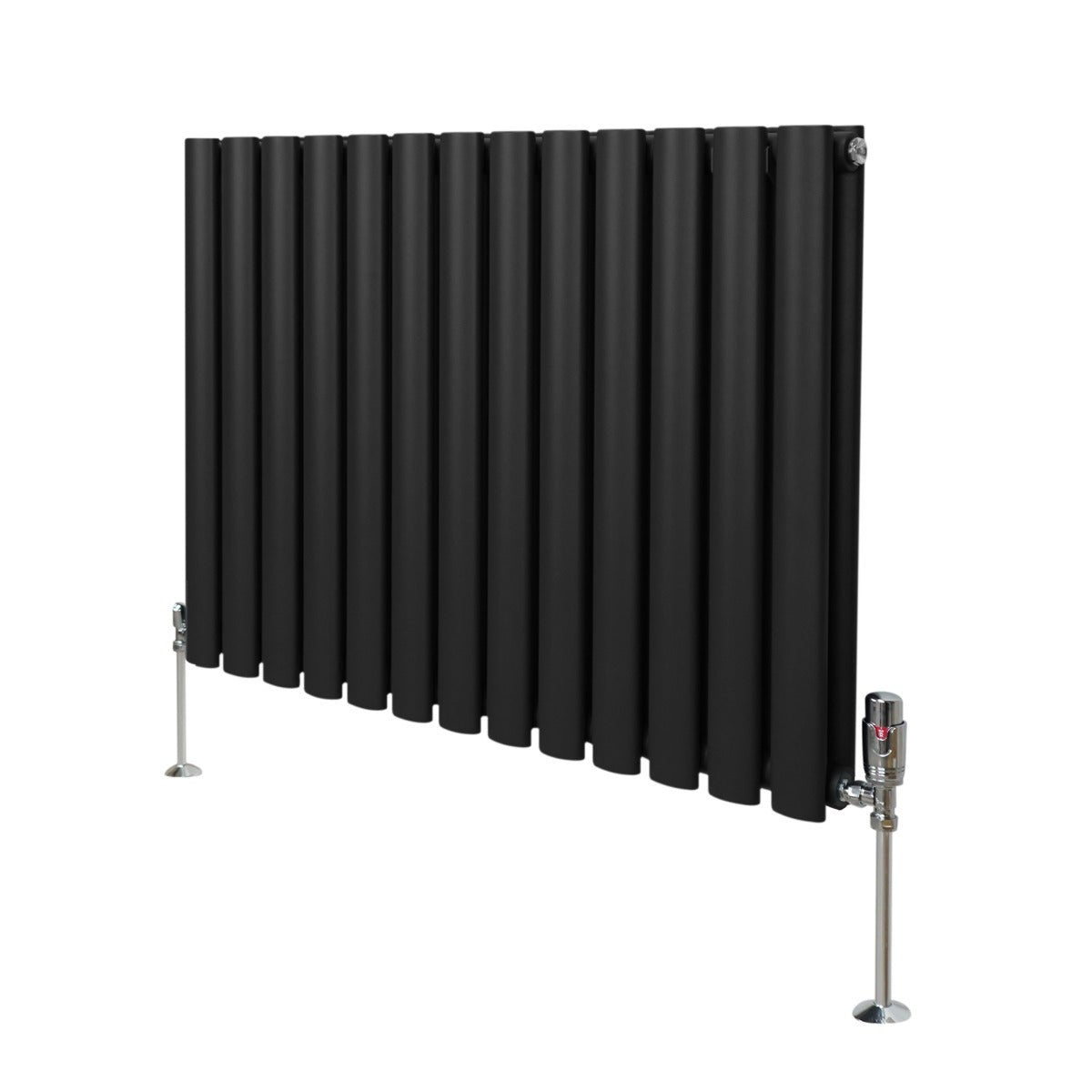 Radiatore a colonna ovale 600 mm x 780mm e valvole cromate TRV Designer ...