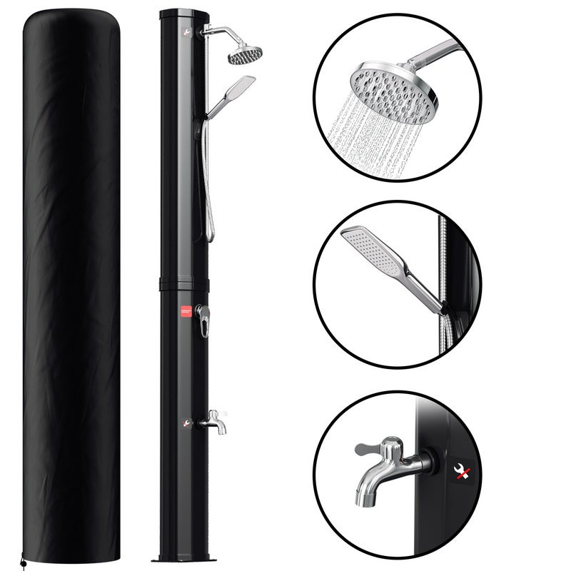 Ducha solar Ducha de jardín con pie Ducha exterior Ducha solar 40L (con ...