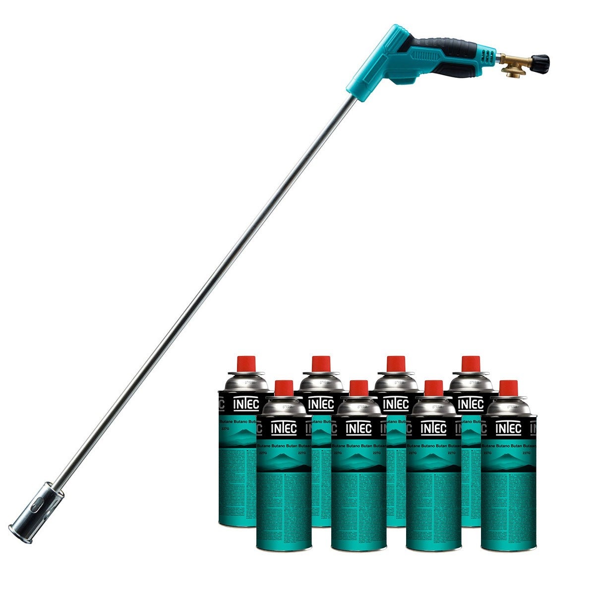 Désherbeur thermique Brule Herbes Allumage piezo + 8 cartouches 250g ...