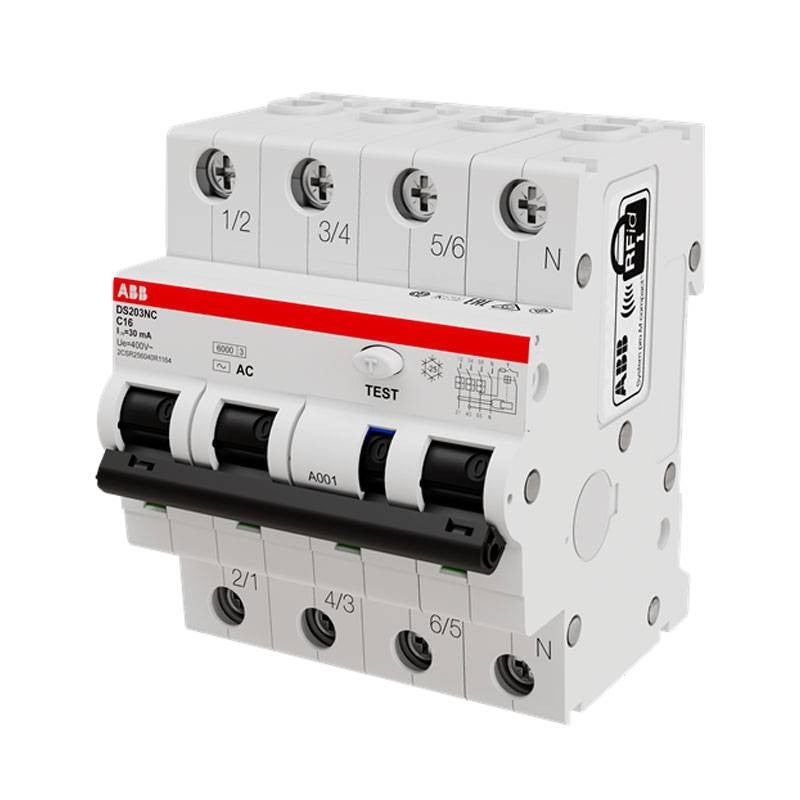 Disjoncteur diffÃ©rentiel ABB 4P 16A 4 modules type AC | Bricoman