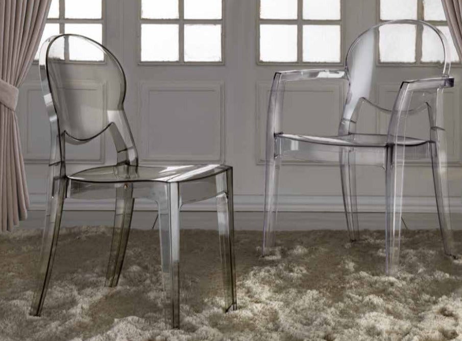 Chaise polycarbonate transparent Kay - Lot de 4-Couleur Transparent ...