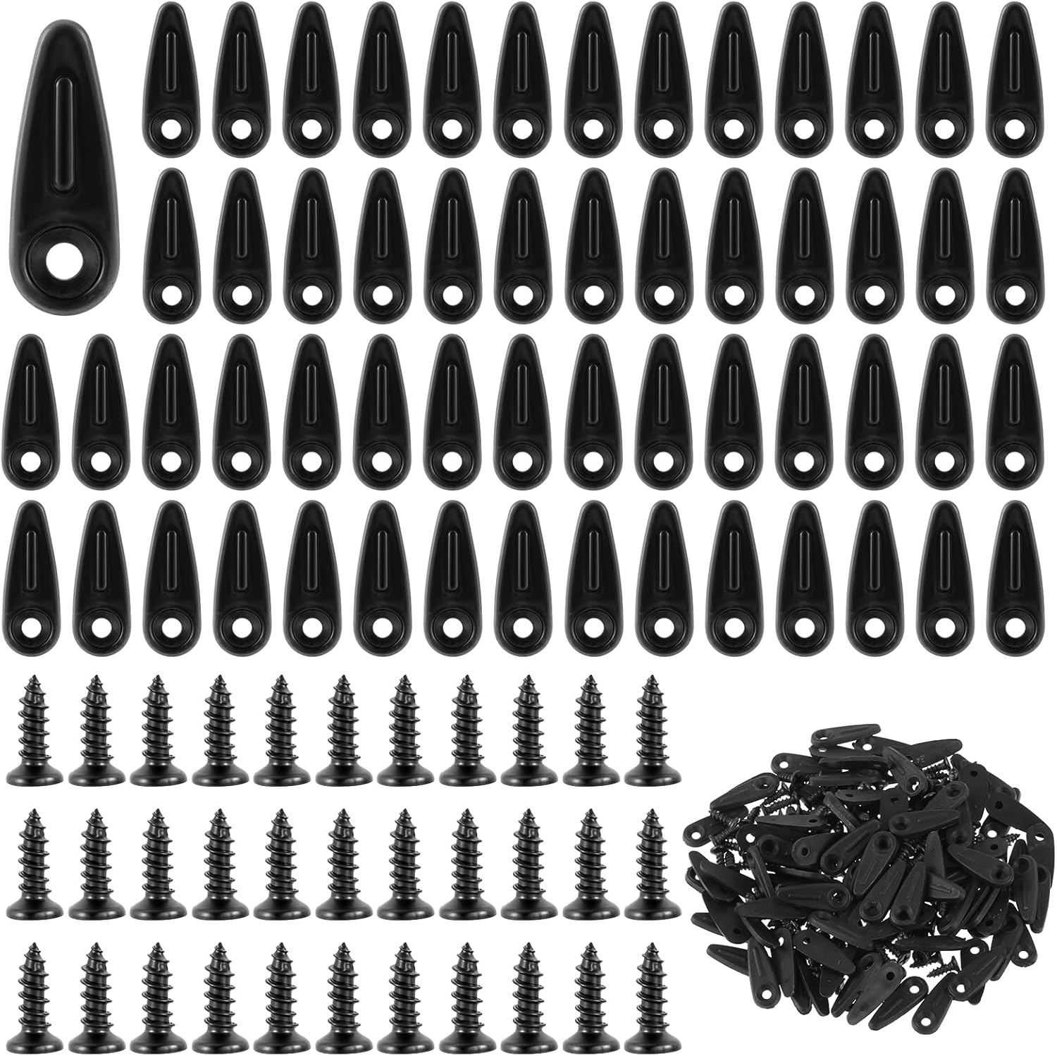 100 clips negros para marcos de fotos, sujetadores con hebilla metálica ...