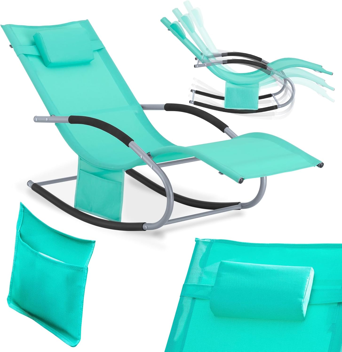 SoBuy Chaise Longue Jardin Aluminium–Bain de Soleil Ergonomique à ...