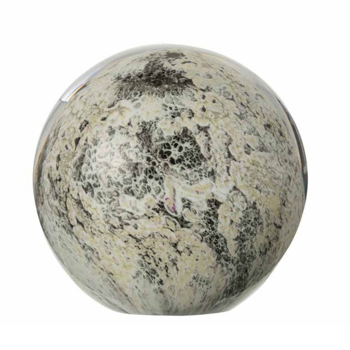 Presse-Papier Déco en Verre "Tâches" 12cm Gris | Leroy Merlin