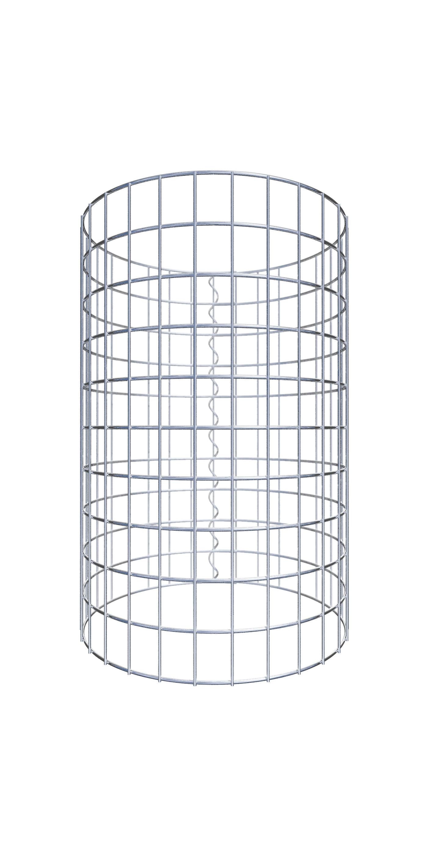 Colonne de gabion ronde, diamètre 47 cm, maille 5 x 5 cm - Hauteur : 50 cm - clôture en pierre ...