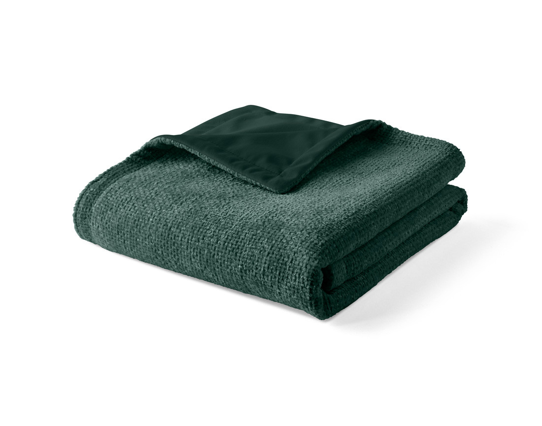 Plaid - 100x140 cm - en velours texturé et velours | Leroy Merlin