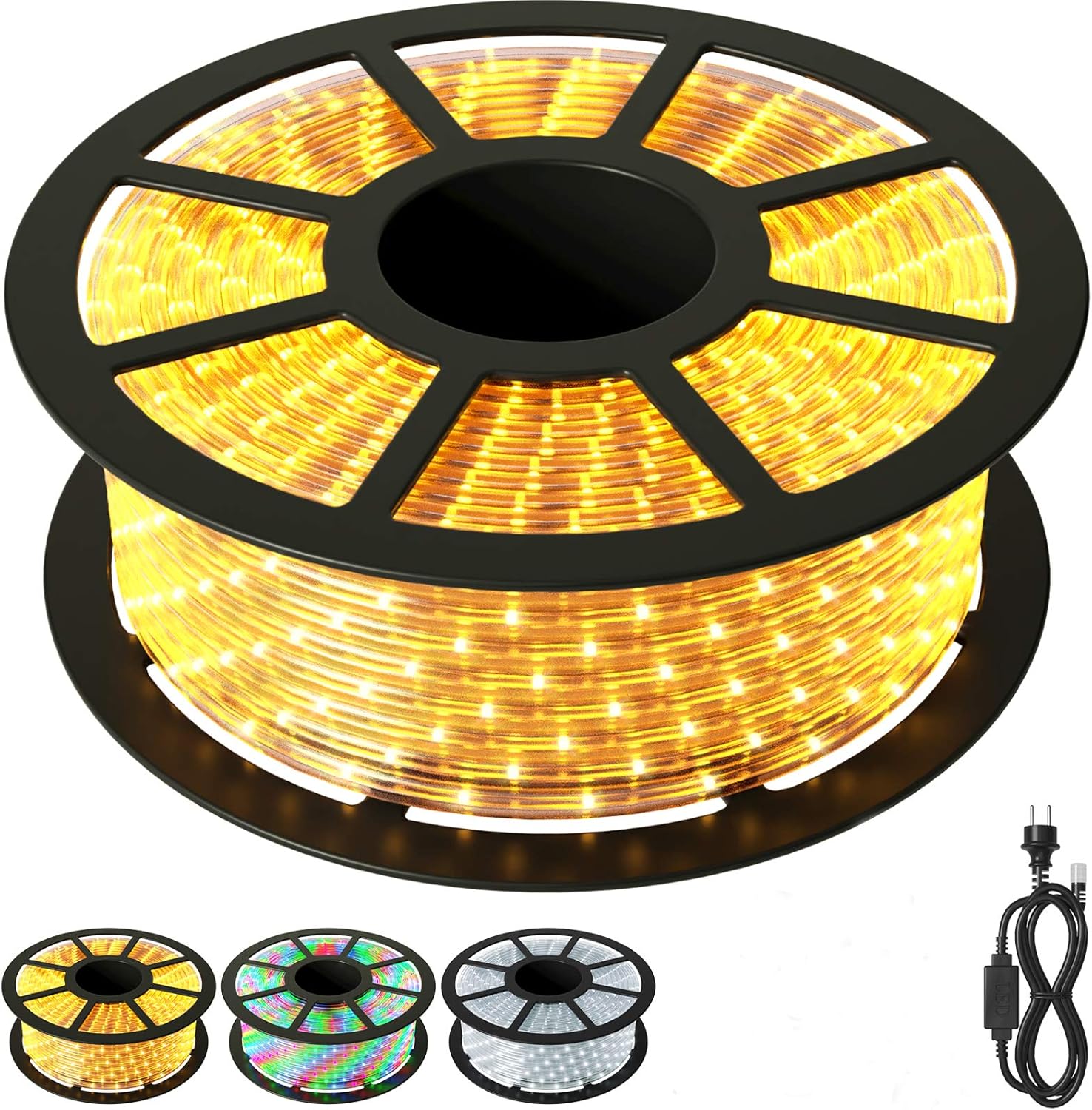 Ruban a Led Lumineux Flexible 360 Leds Puissance 18,5W Tension 220-240V ...