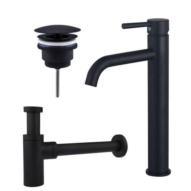 Fortifura Calvi Kit mitigeur lavabo - robinet rehaussé - bonde ...