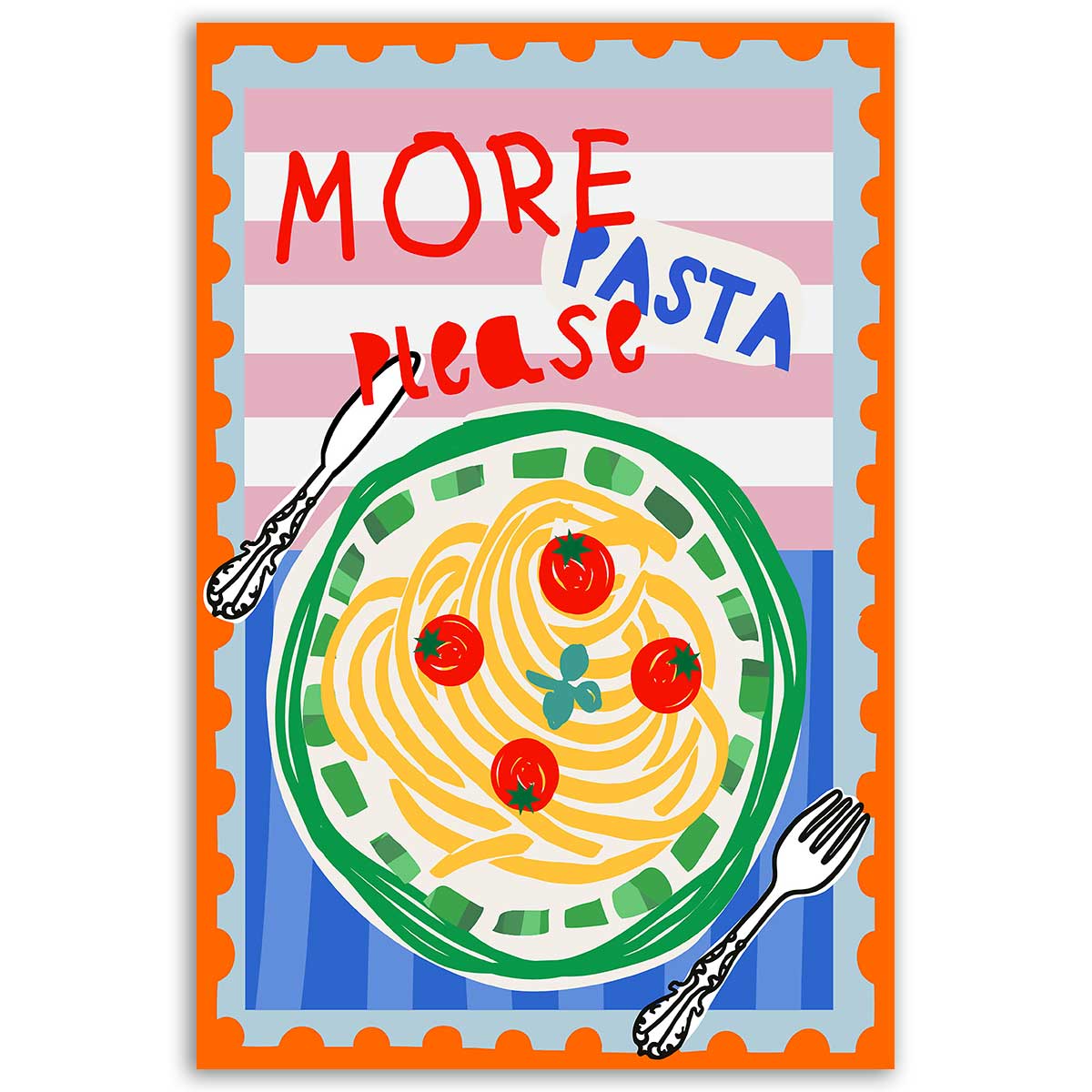 Tableau More Pasta Please - 40x60cm | Leroy Merlin
