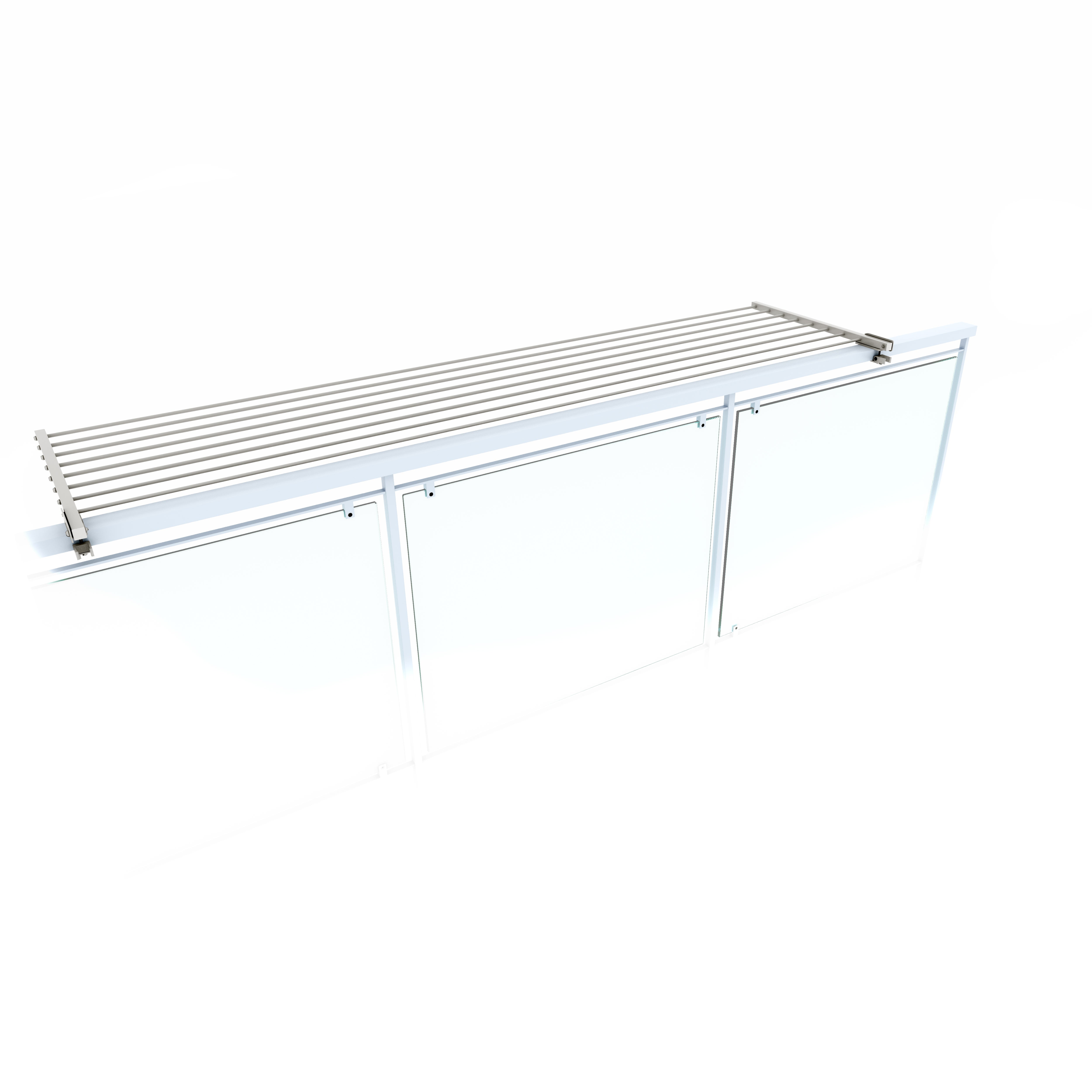 Étendoir de balcon rabattable, séchoir à linge pour rambarde extérieur ...