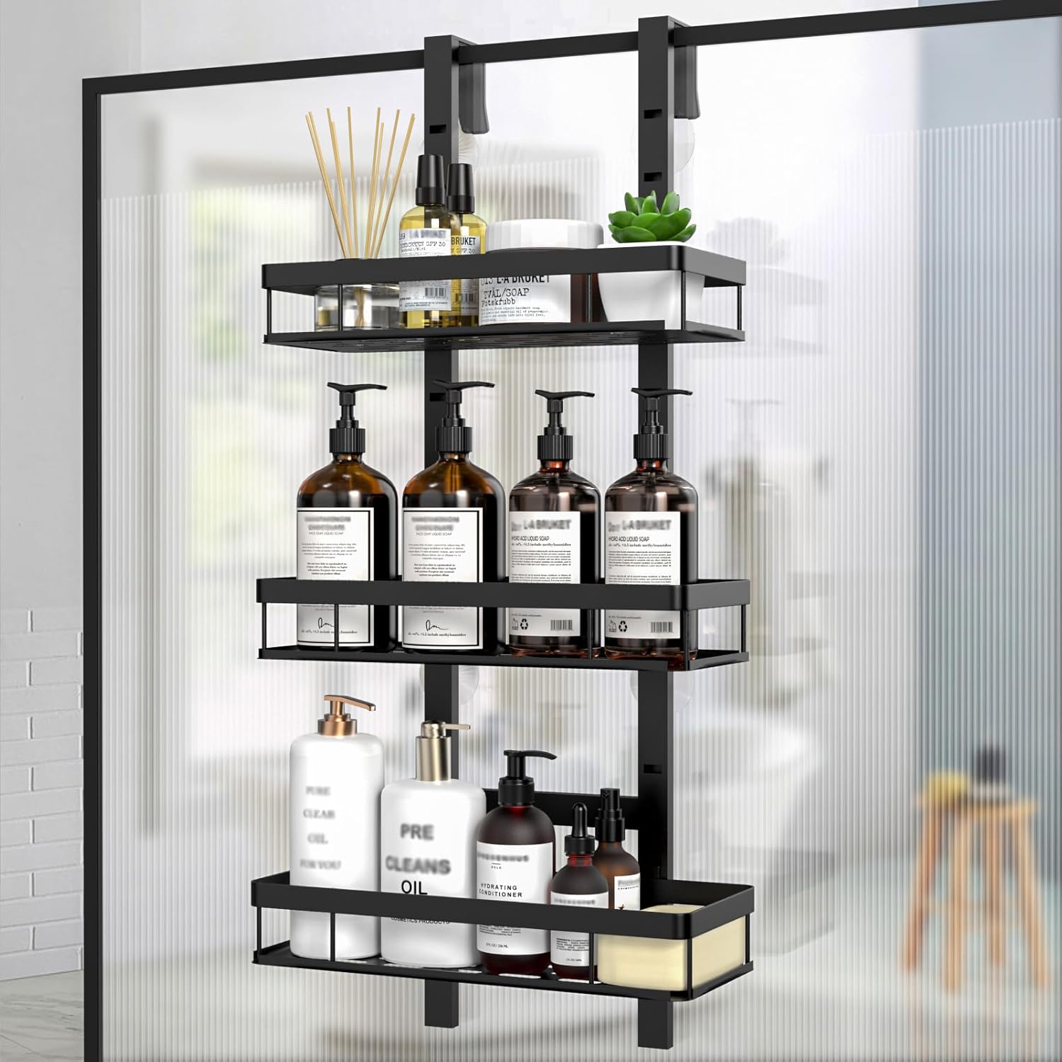 Étagère de douche suspendue - Étagère de douche sans perçage, support ...