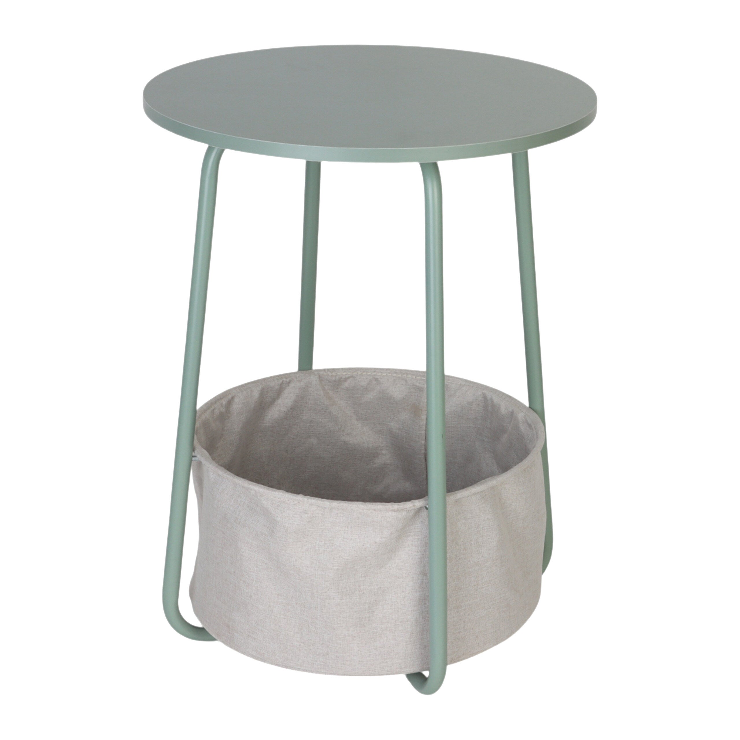 Table d'appoint ronde avec panier, H:50x40 cm, table basse salon ...