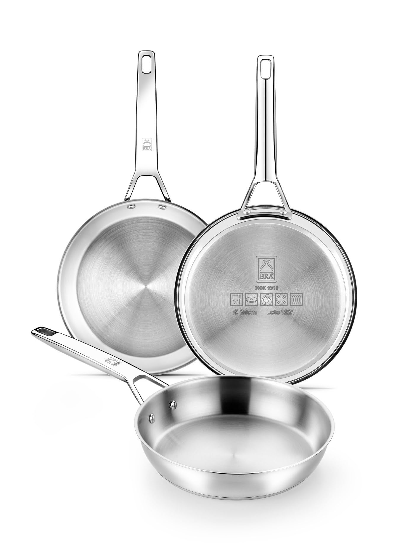 Bra Signature Set di 3 padelle da 20-24-26 cm, professionali, in ...