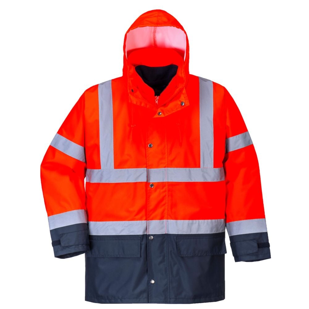 Parka bicolore 5-en-1 Portwest EXECUTIVE Rouge / Bleu Marine M | Leroy ...