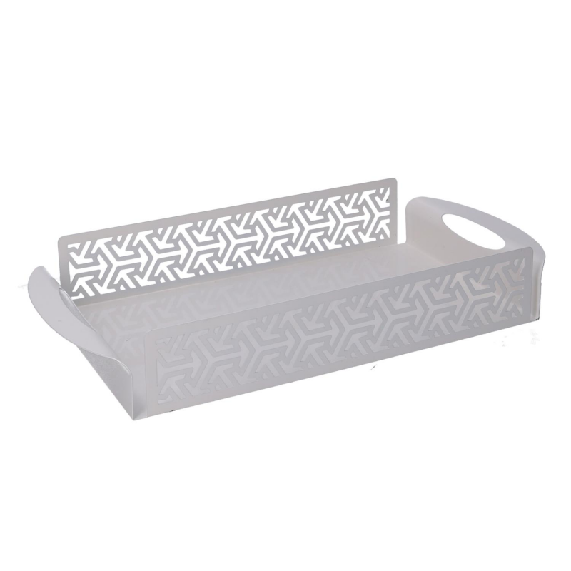 Bandeja metálica flecha blanca rectangular cm41x20h6,5 | Leroy Merlin