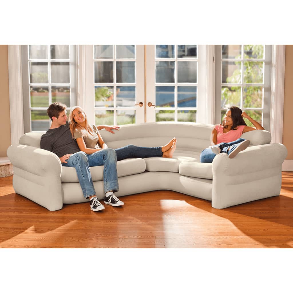 Canapé d'angle gonflable 257x203x76 cm 68575NP INTEX | Leroy Merlin