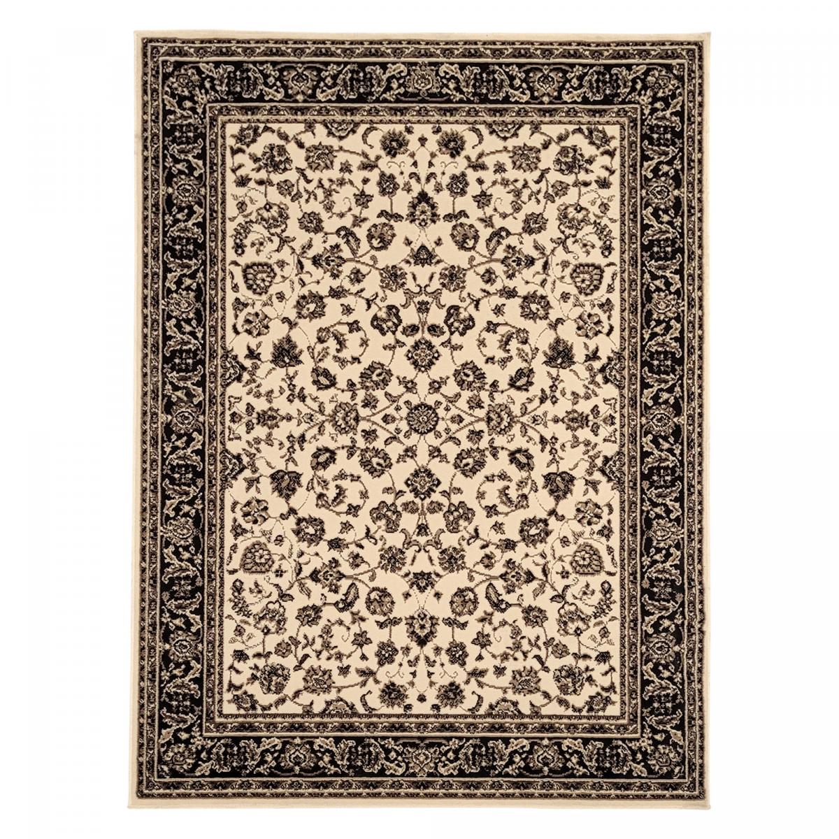 Tapis oriental 120x170 rectangle ivoire tissé motif ancestral LYN1 ...