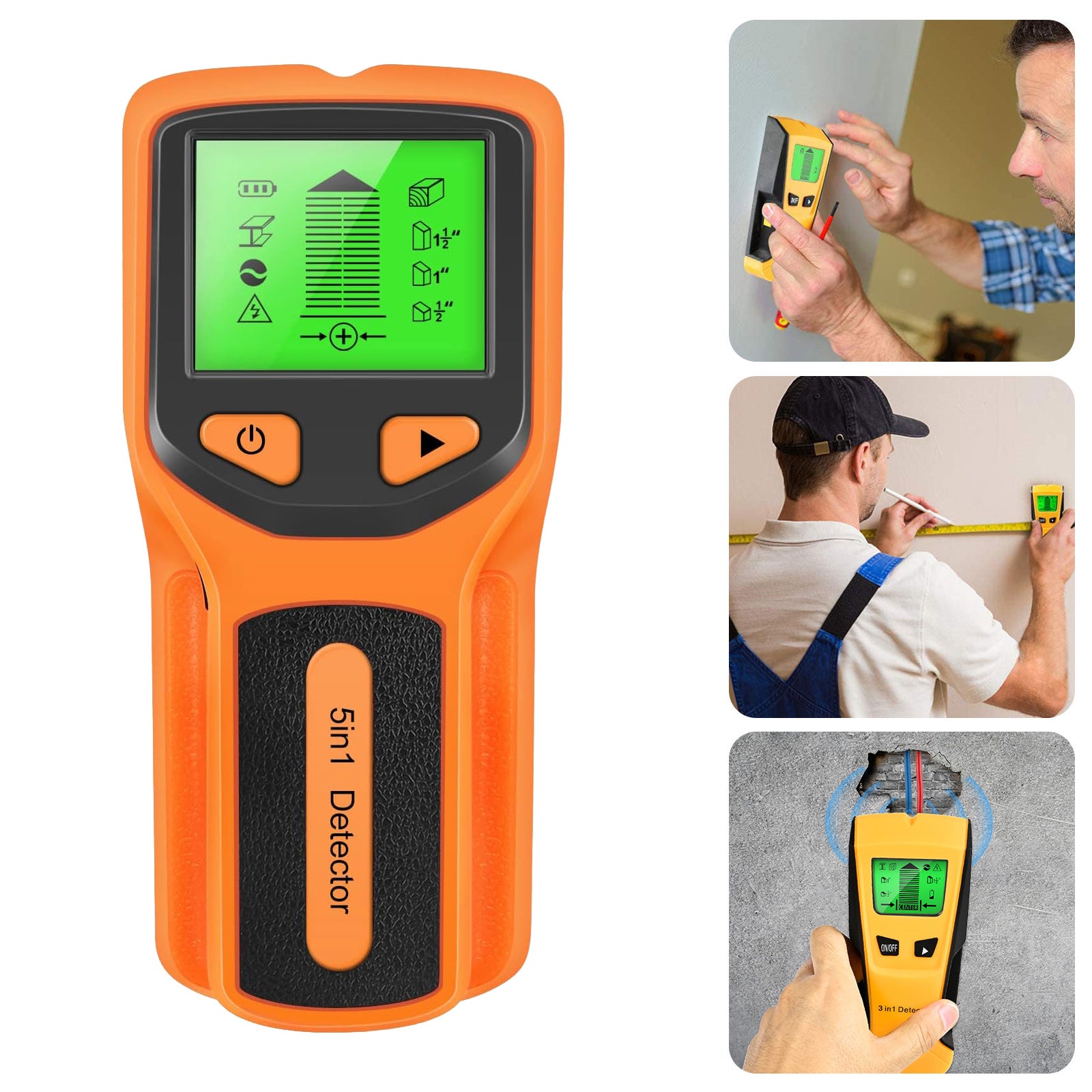 Détecteur de montants muraux 5 en 1, scanner mural numérique, détecteur ...