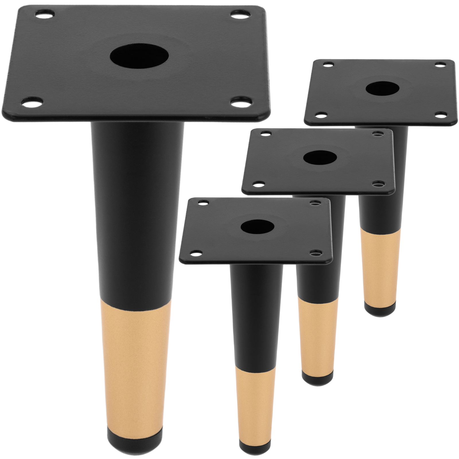 Lot de 4 pieds de meubles droits de forme conique avec protection ...