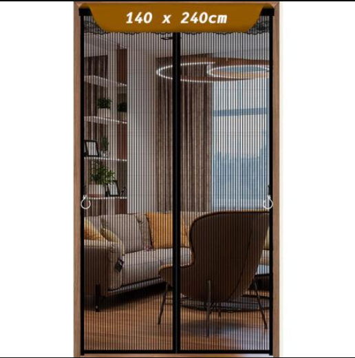 Mosquitera magnética de 140x240 cm para puertas, cierre magnético en la ...