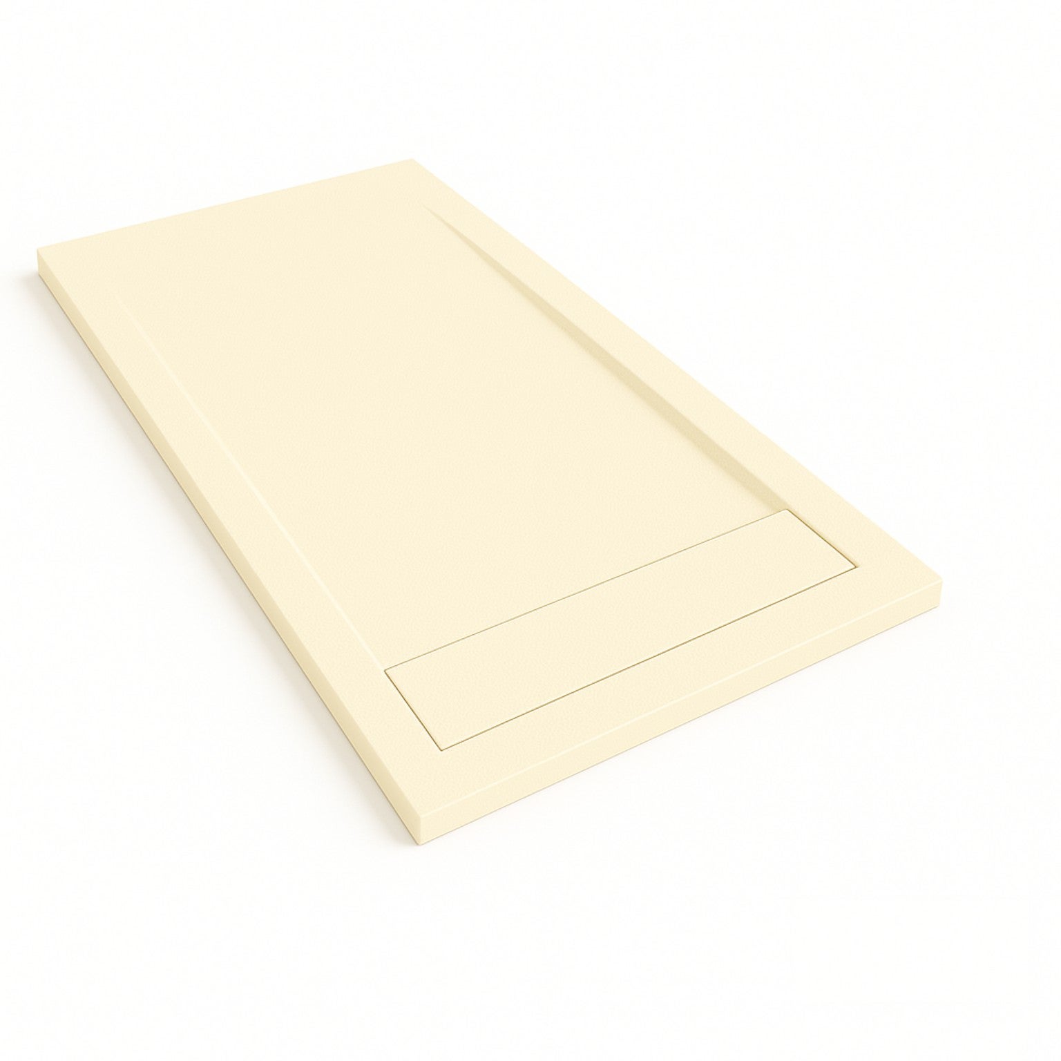 Plato de ducha Bidai con marco 90X160 cm color Crema intenso RAL 1015 ...