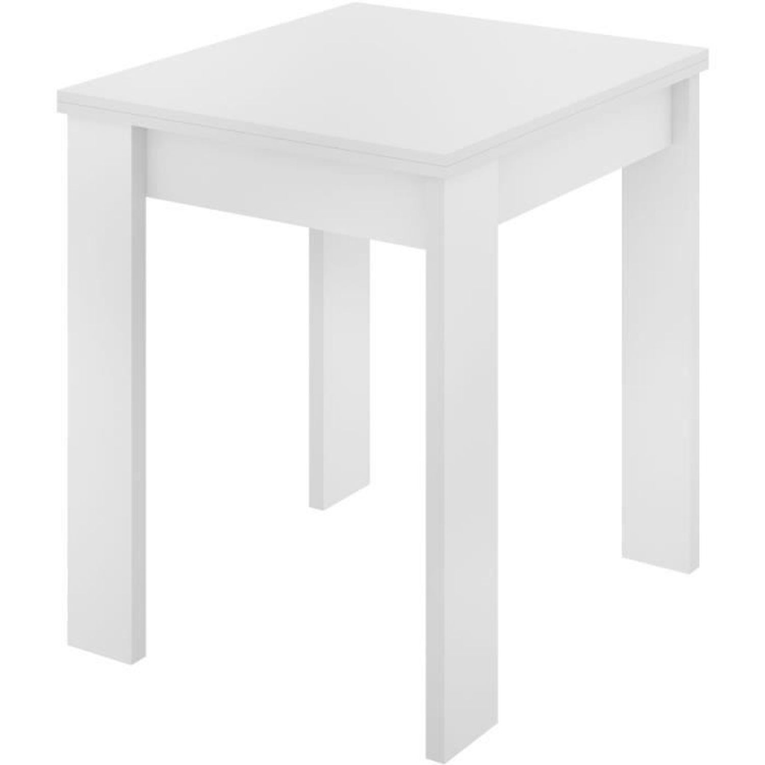 Table carré de cuisine - mélaminé - Blanc - 67 x 67 x 79 cm - AUCUNE ...