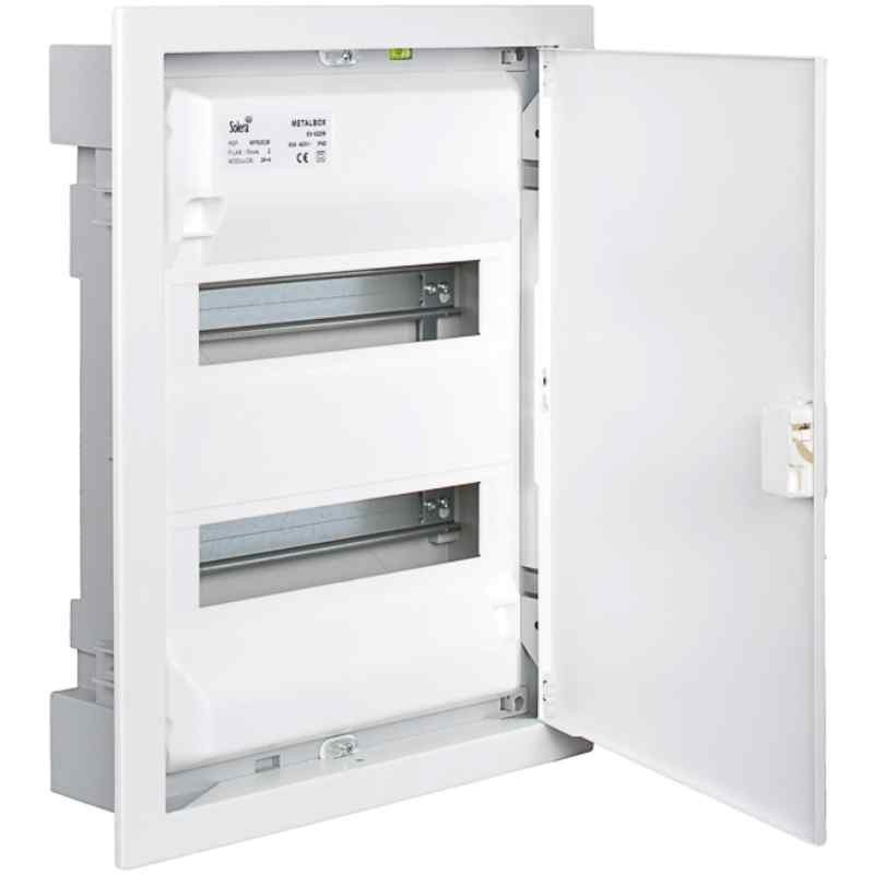 Tableau électrique encastré en métal 28 modules Metalbox Solera MP28 ...