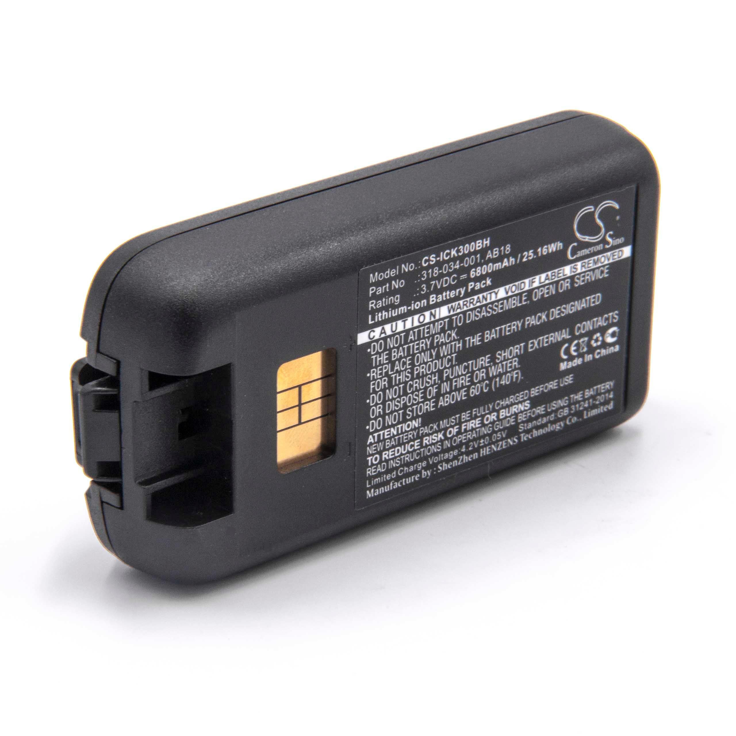 Vhbw Batterie remplacement pour Intermec AB18 pour scanner de code ...